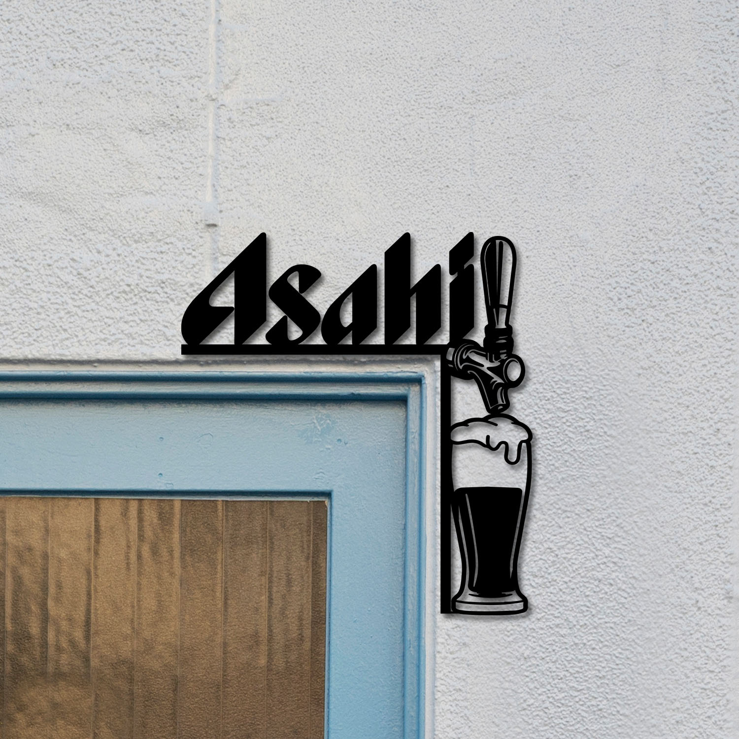 Asahi Tap Handle Metal Door Corner Home Bar Pub Frame Topper Sign Decor ...
