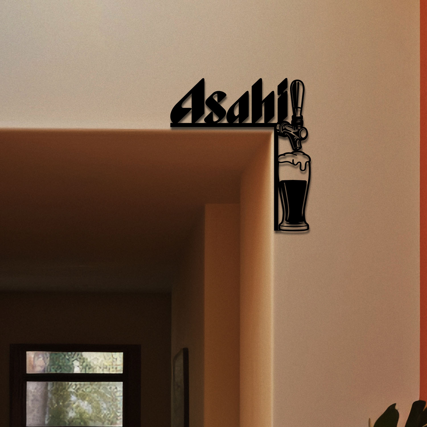 Asahi Tap Handle Metal Door Corner Home Bar Pub Frame Topper Sign Decor ...