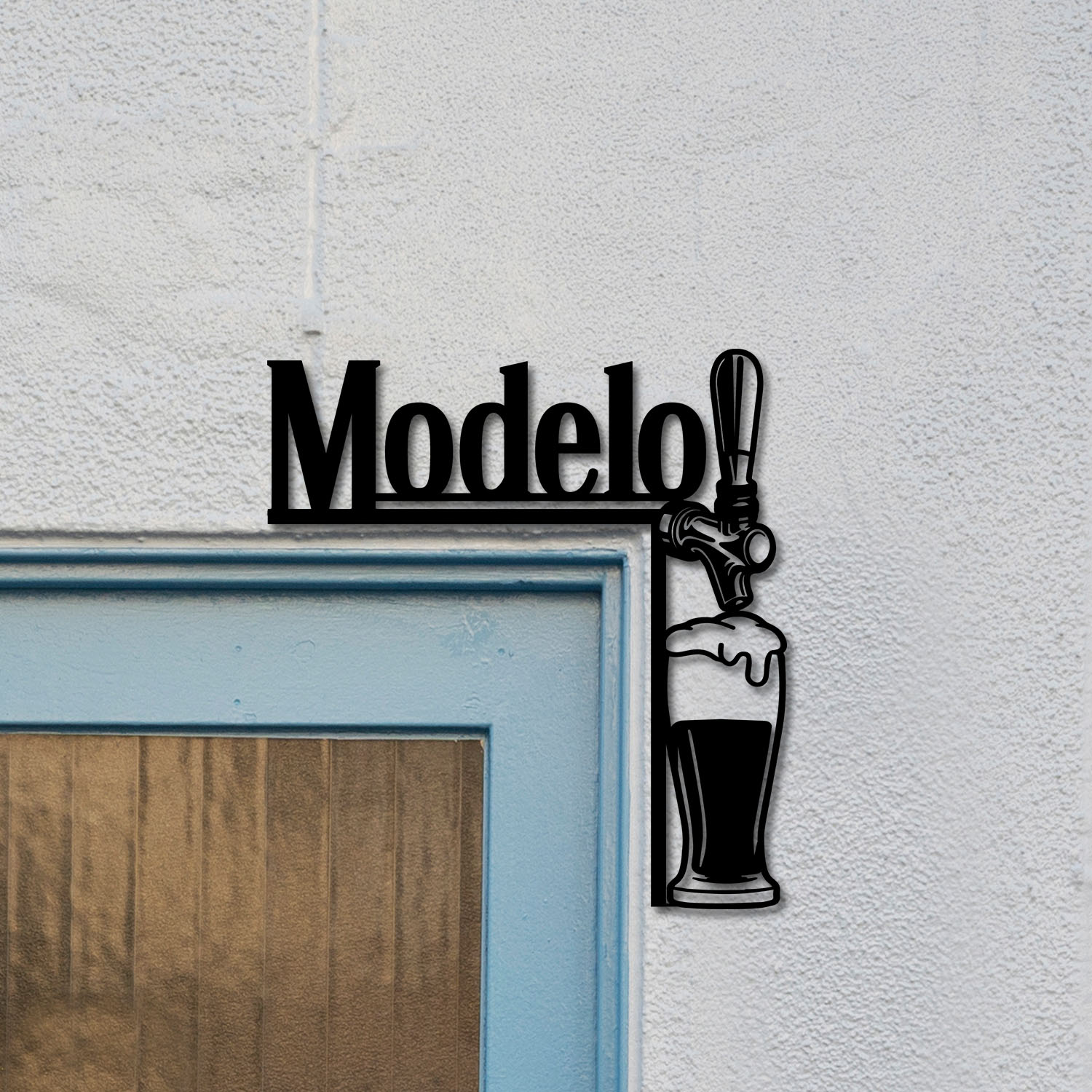 Cerveza Modelo Tap Handle Metal Door Corner Home Bar Pub Frame Topper ...