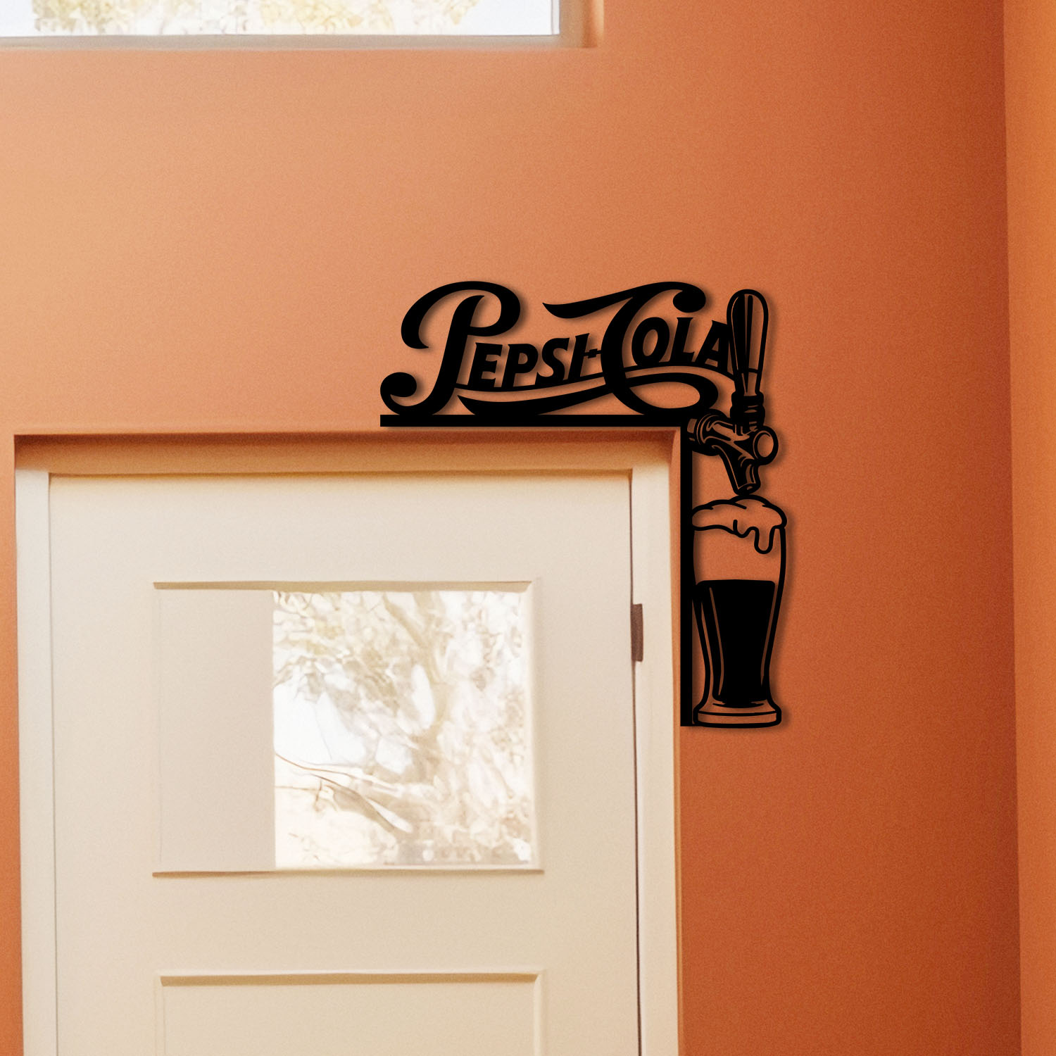 Drink Ice-Cold Pepsi Cola Tap Handle Metal Door Corner Home Bar Pub ...
