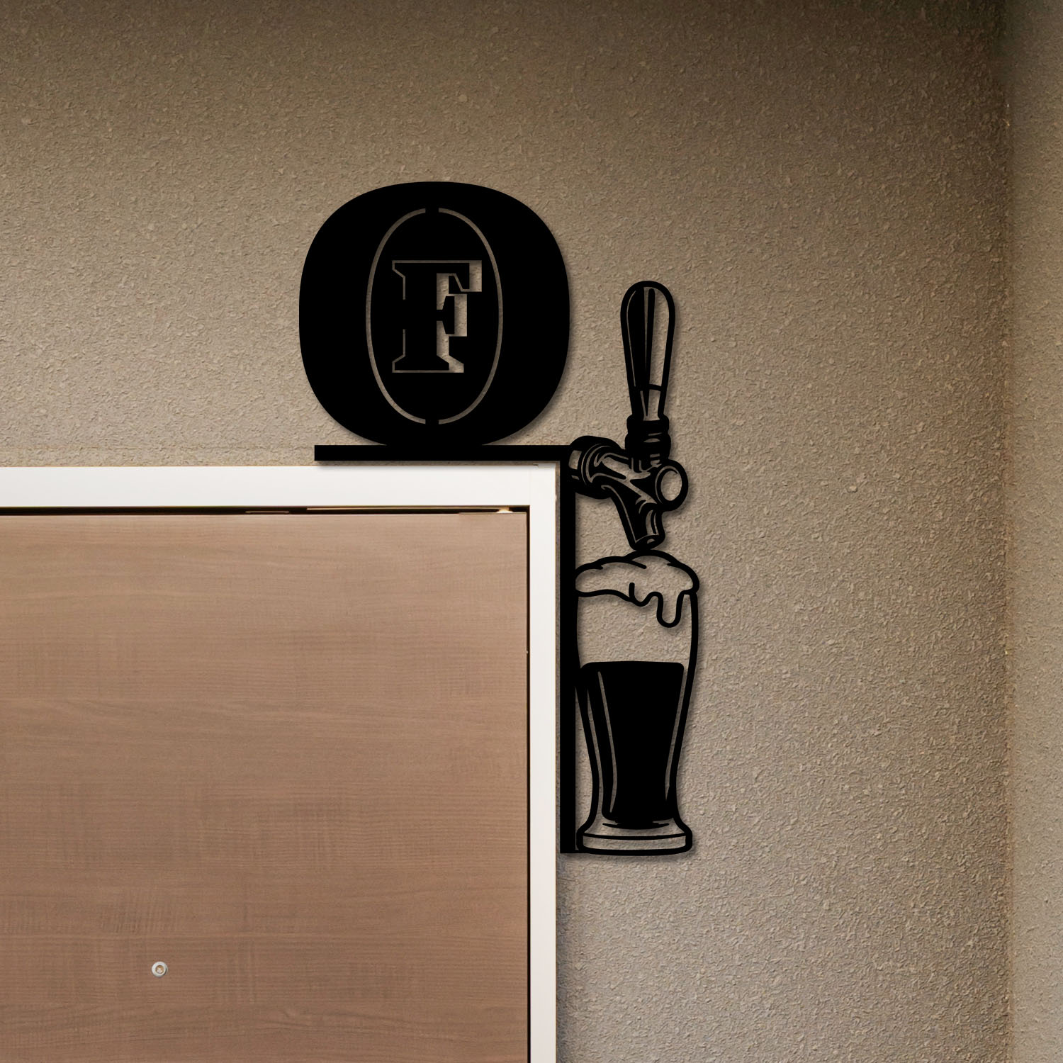 Foster Tap Handle Metal Door Corner Home Bar Frame Topper Sign Decor ...
