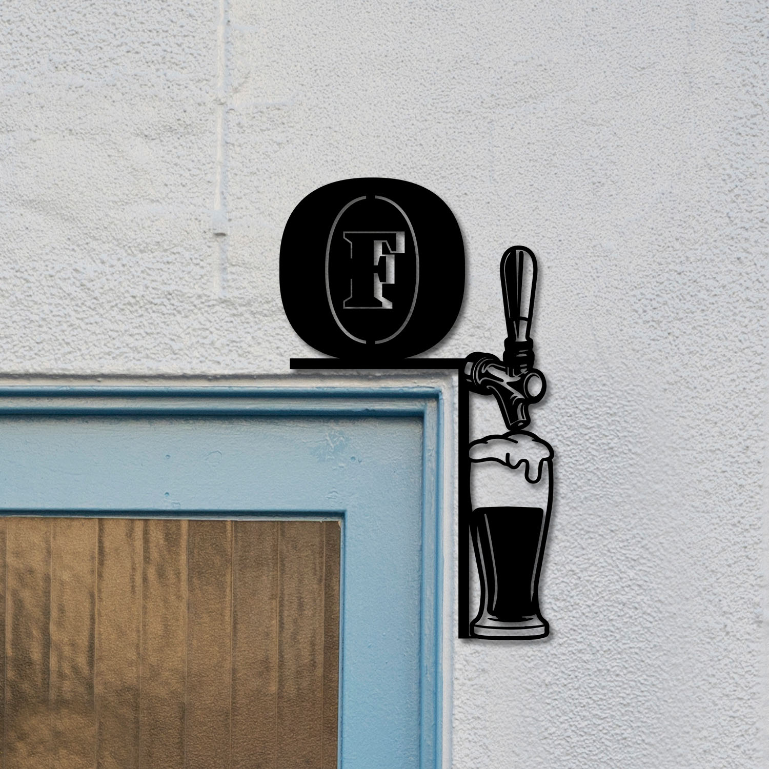Foster Tap Handle Metal Door Corner Home Bar Frame Topper Sign Decor ...