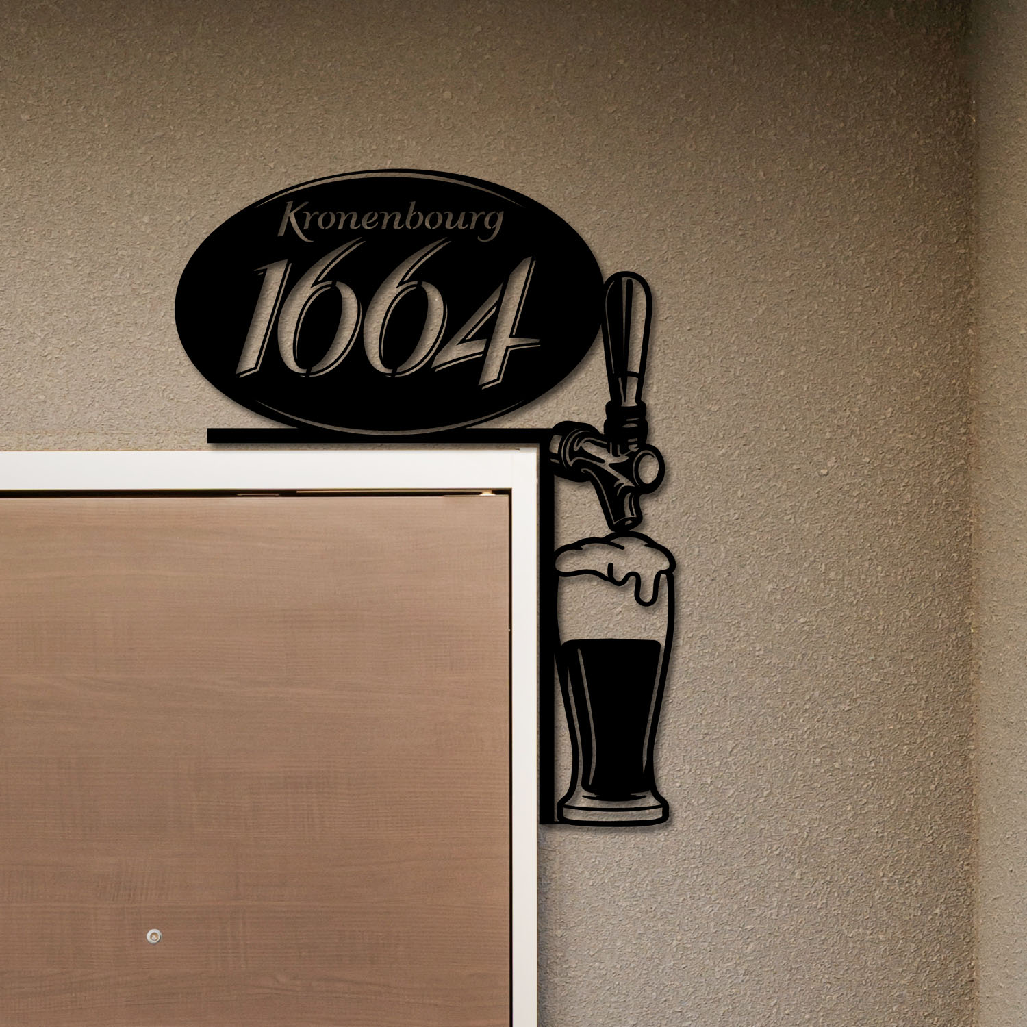 Kronenbourg 1664 Tap Handle Metal Door Corner Home Bar Pub Frame Topper ...