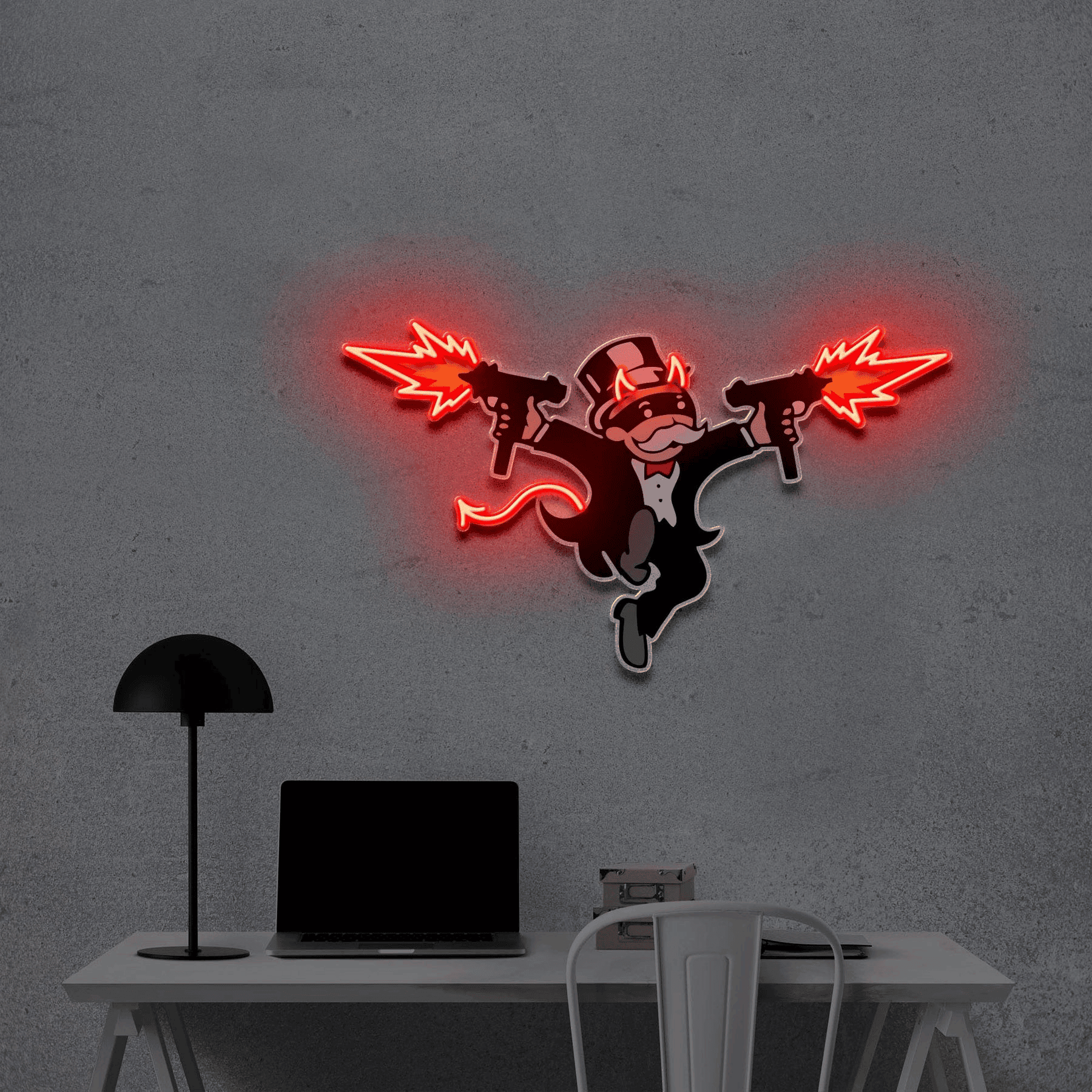 A Violent Monopoly Neon LED Sign Acrylic Artwork Wall Art Home Decor ...