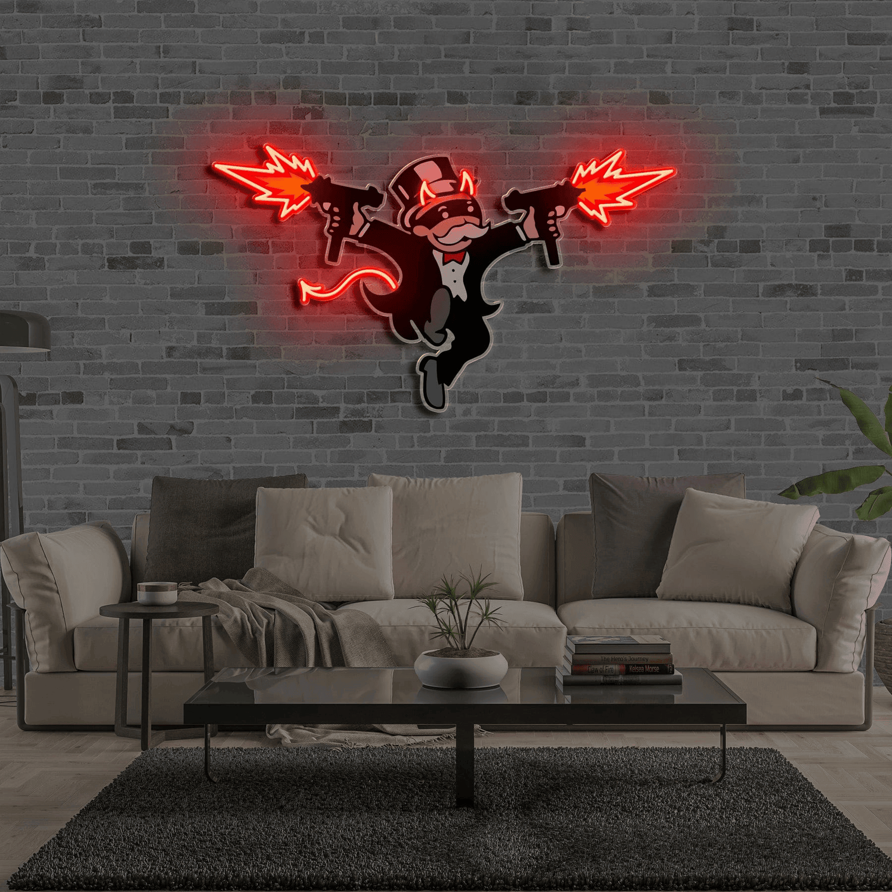 A Violent Monopoly Neon LED Sign Acrylic Artwork Wall Art Home Decor ...