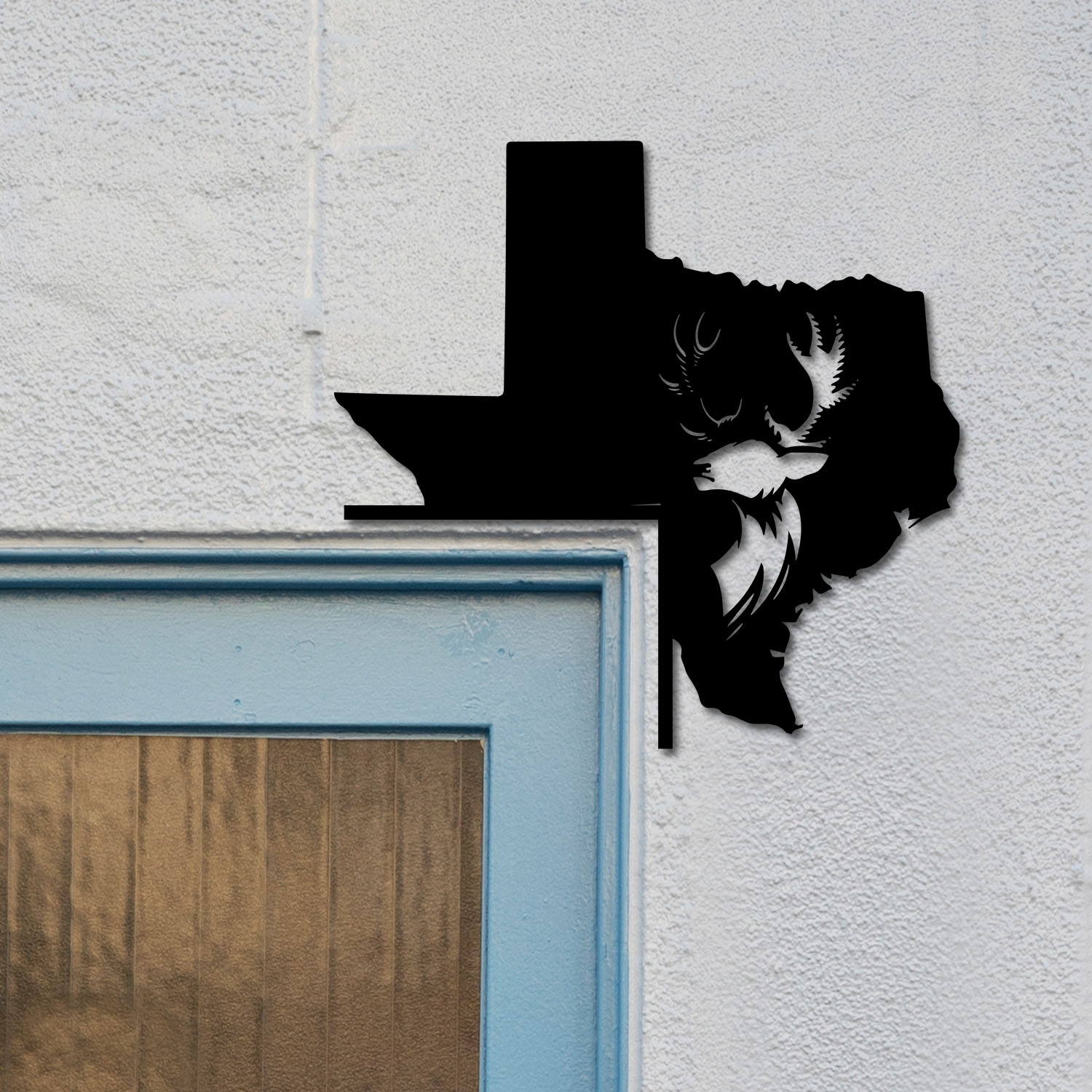 Alexander Keith’s Texas State Map Metal Door Corner Home Bar Frame ...