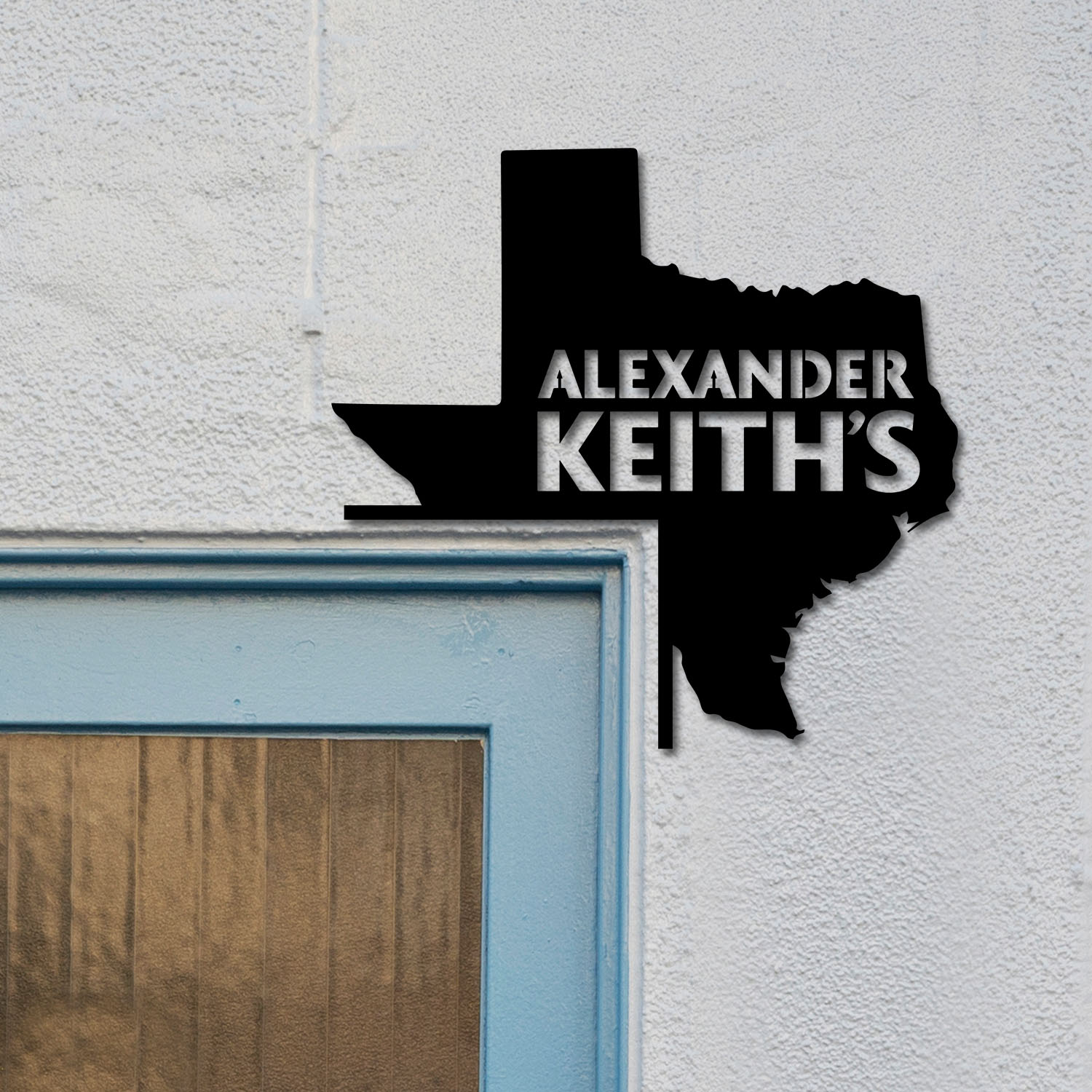 Alexander Keith’s Texas State Map Metal Door Corner Home Bar Pub Frame ...