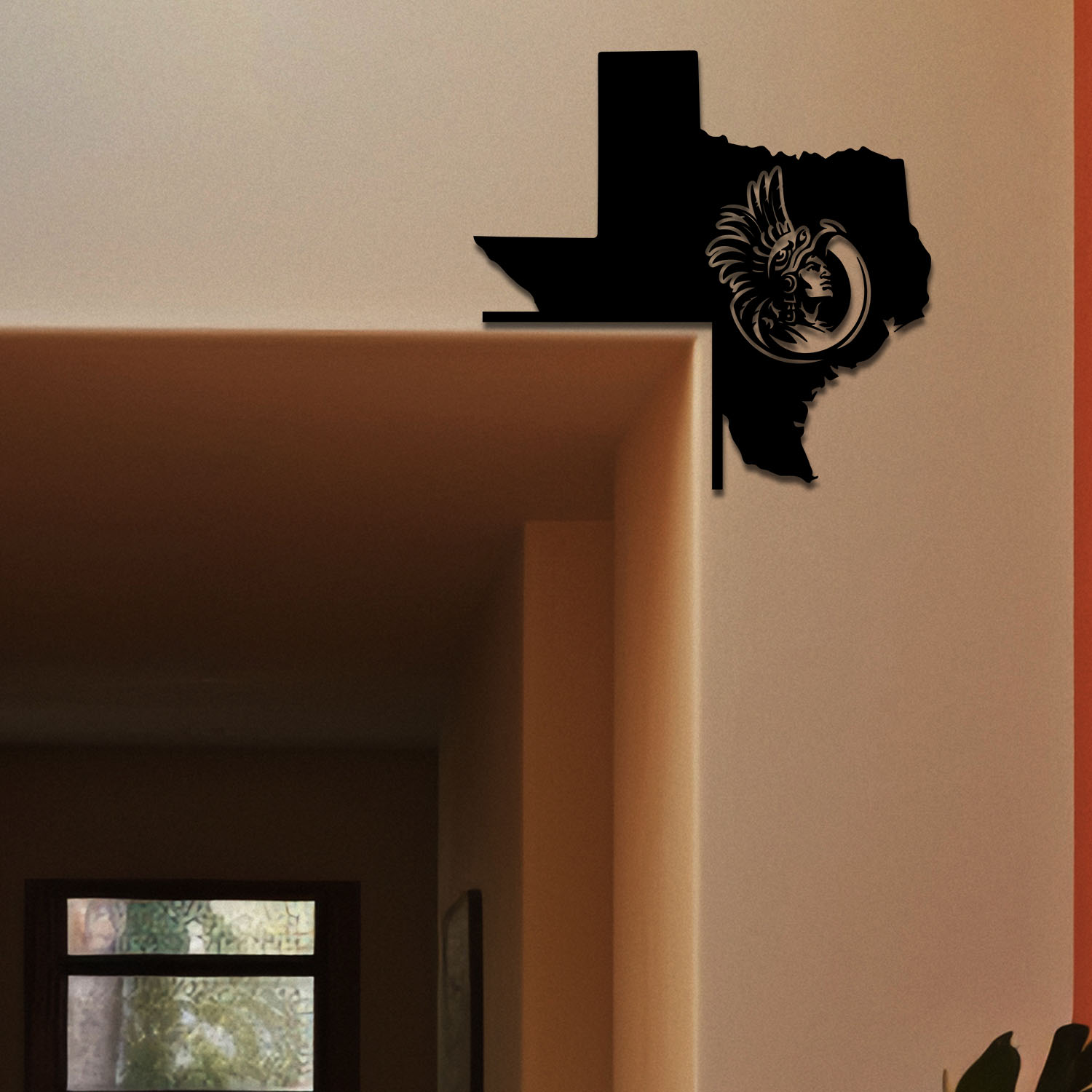 Bohemia Texas State Map Metal Door Corner Home Bar Frame Topper Sign ...