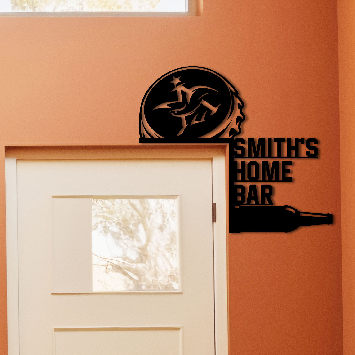 Custom Bud Ice Bottle Cap Metal Door Corner Home Bar Pub Frame Topper ...