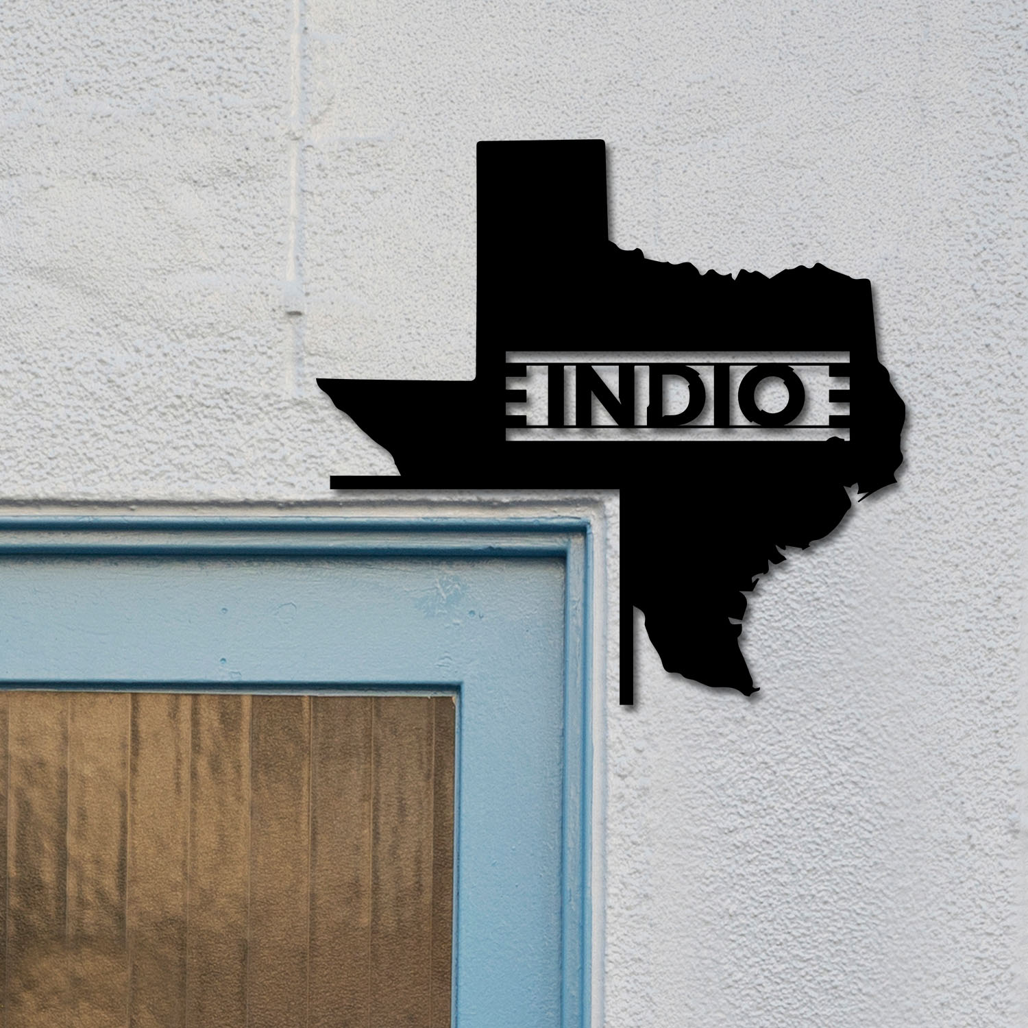 Cerveza Indio Texas State Map Metal Door Corner Home Bar Pub Frame ...