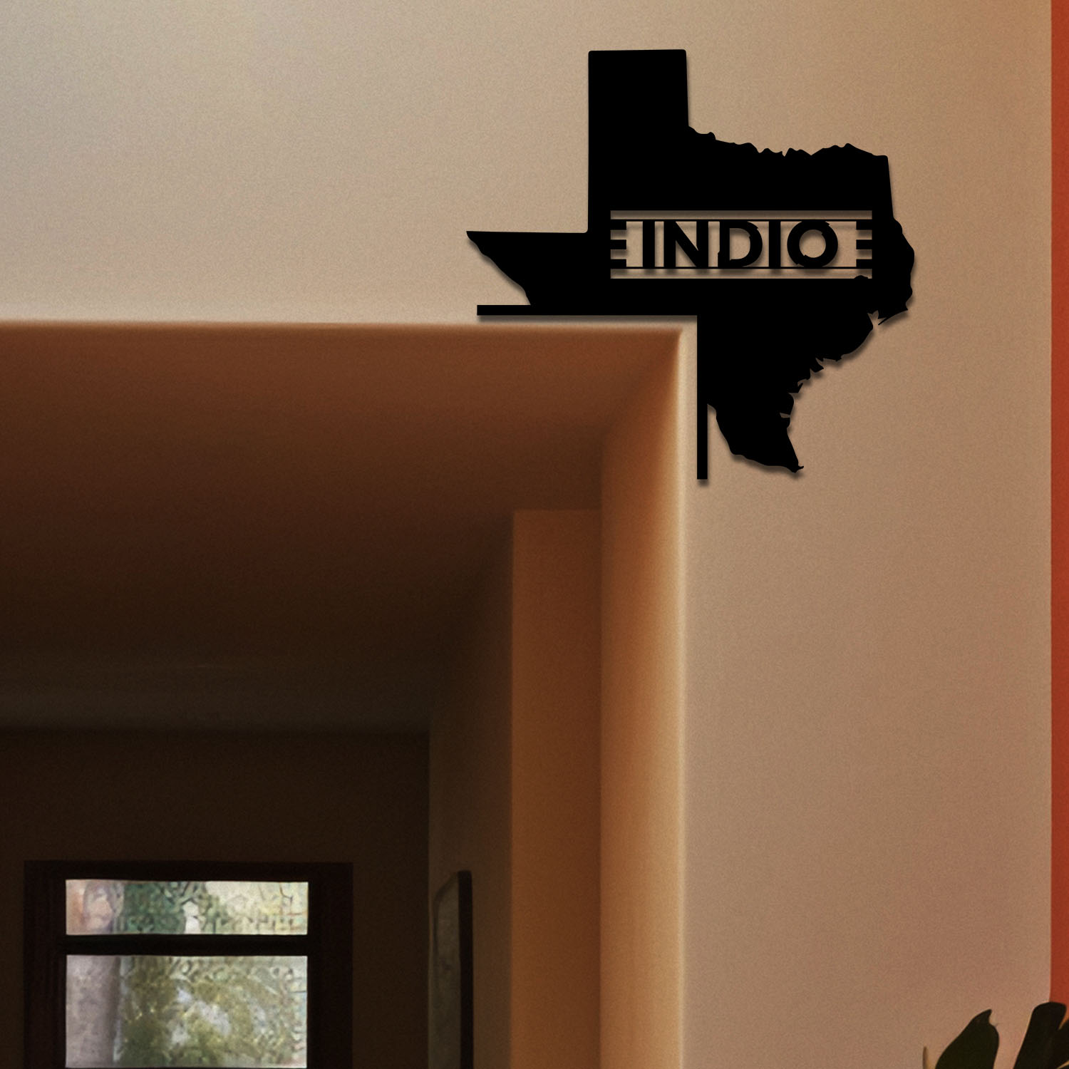 Cerveza Indio Texas State Map Metal Door Corner Home Bar Pub Frame ...