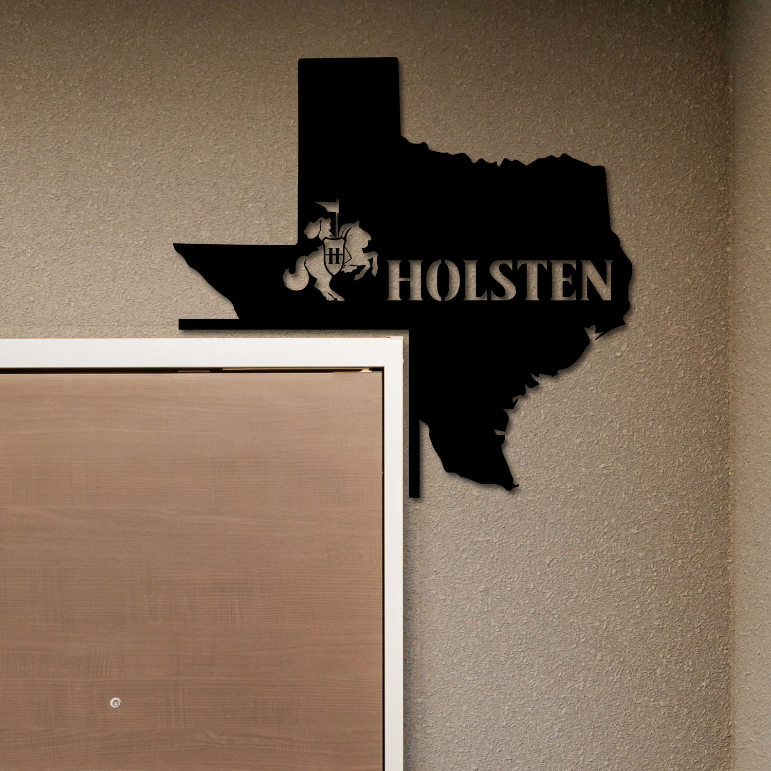 Holsten Texas State Map Metal Door Corner Home Bar Frame Topper Sign ...