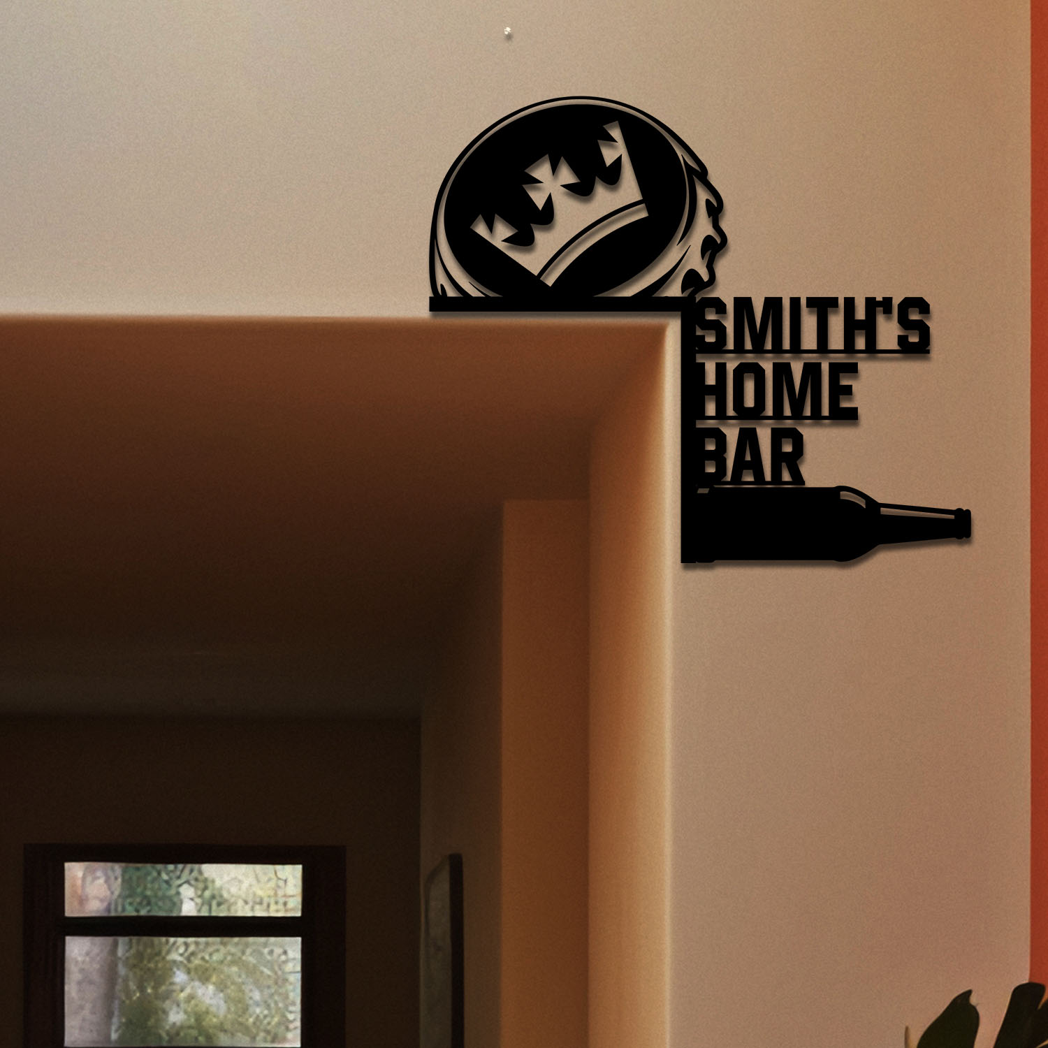 Custom Karlskrone Bottle Cap Metal Door Corner Home Bar Frame Topper ...