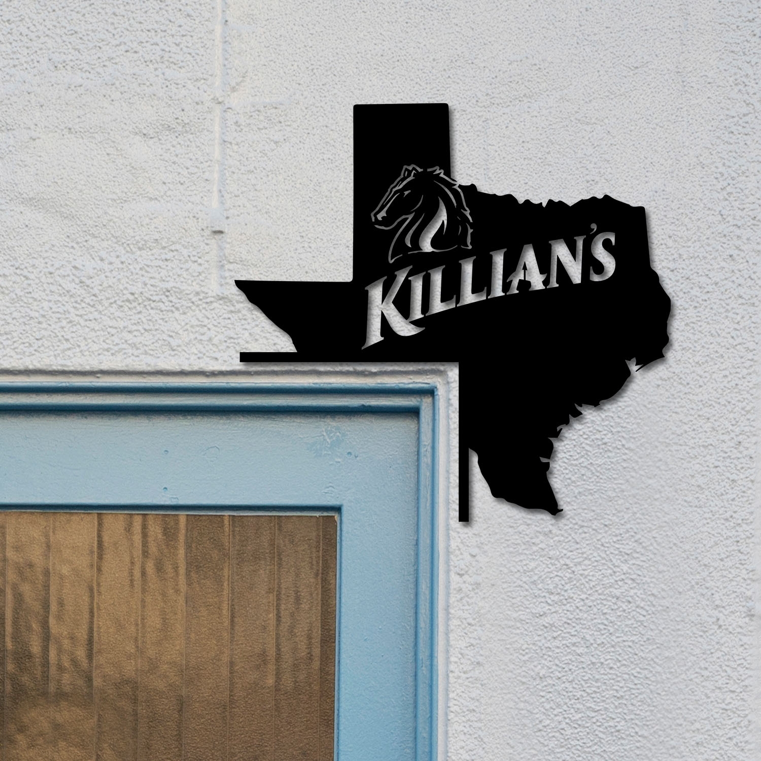 Killian’s Texas State Map Metal Door Corner Home Bar Pub Frame Topper ...