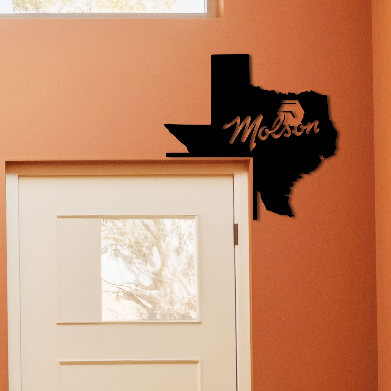 Molson Canadian Texas State Map Metal Door Corner Home Bar Pub Frame ...