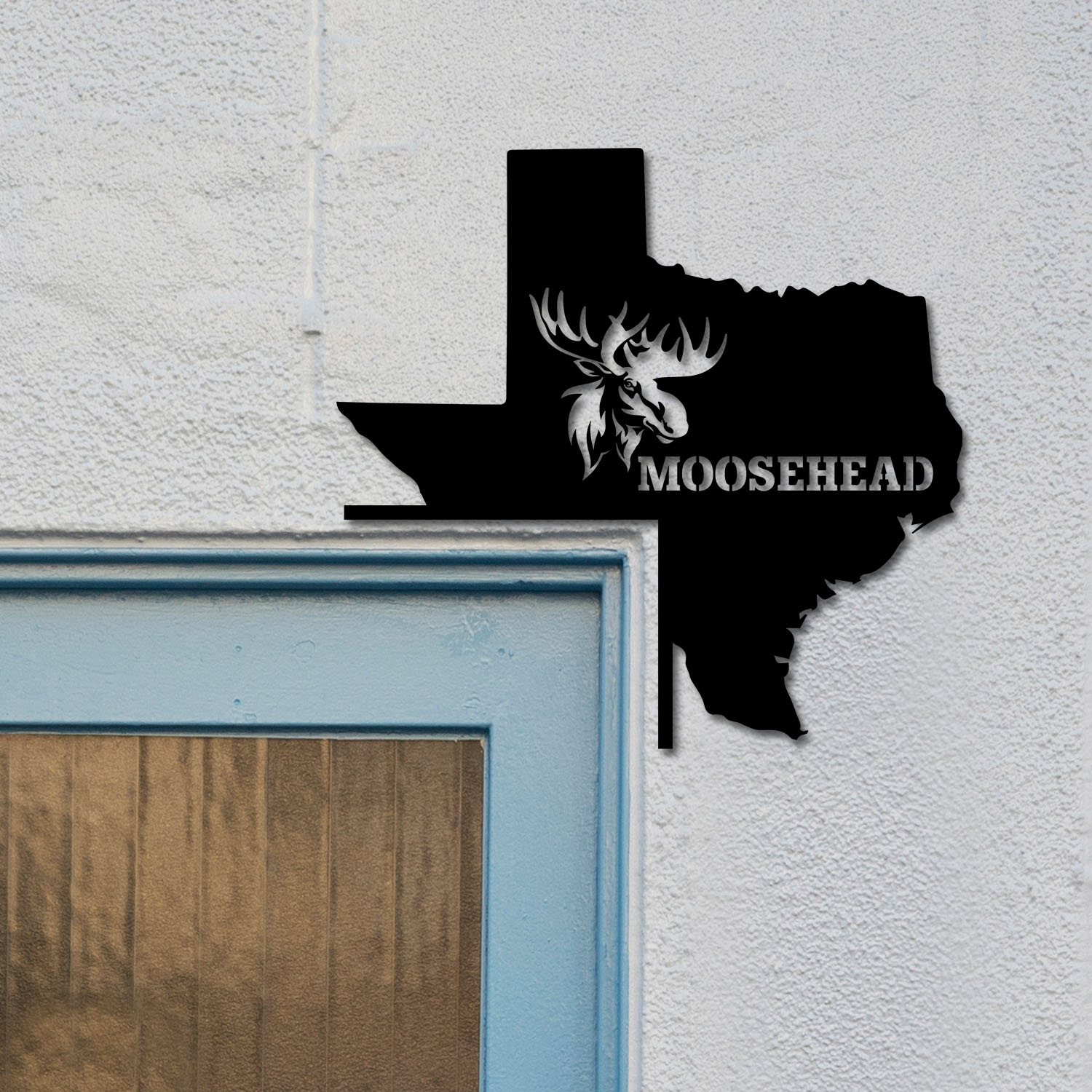 Moosehead Lager Texas State Map Metal Door Corner Home Bar Pub Frame ...