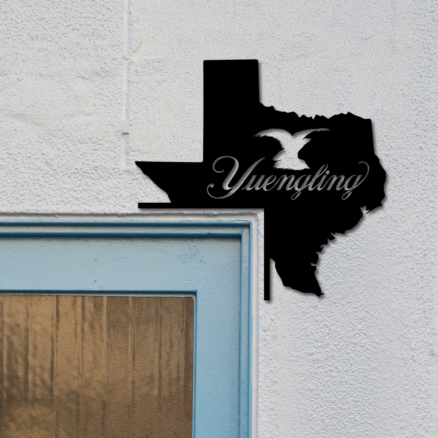 Yuengling Texas State Map Metal Door Corner Home Bar Pub Frame Topper ...